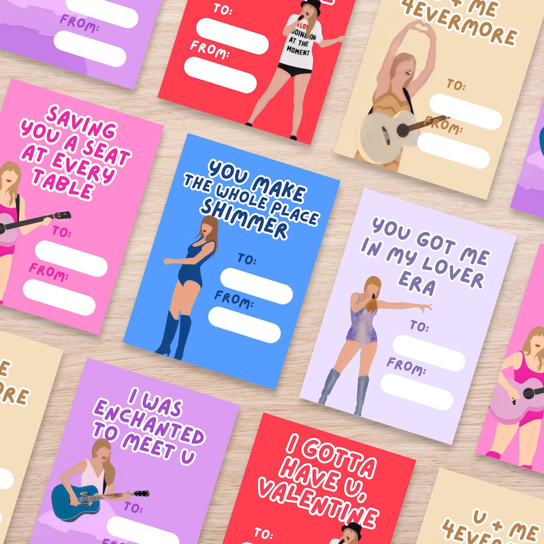 Taylor Swift Eras Tour Valentines | Swiftie Valentine Cards for ...
