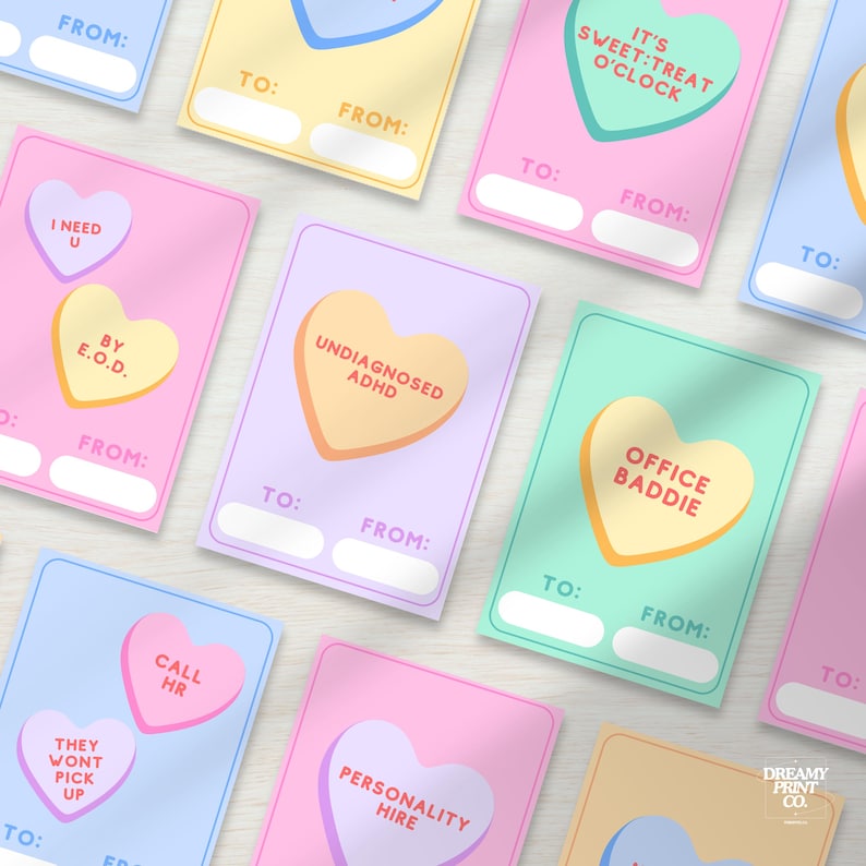 Funny Office Co-worker Valentines Cards | Millennial Valentine Cards ...
