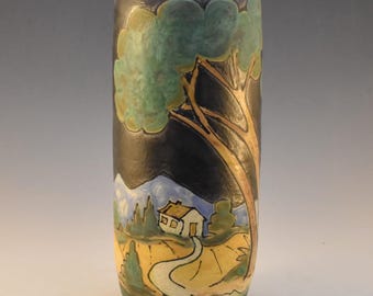 Craftsman Style Vase, Camellia Jardiniere, by Hog Hill Pottery, Arts ...