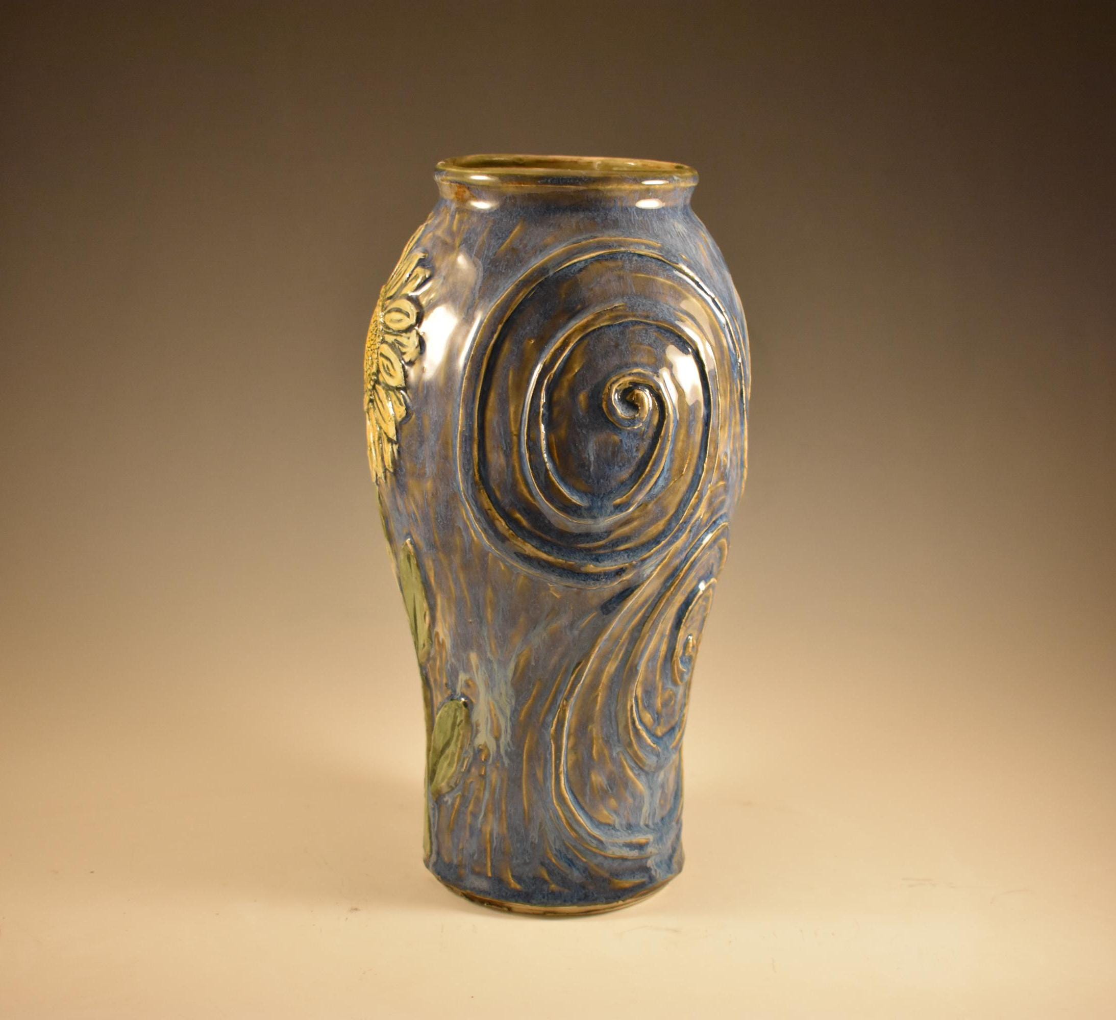 Craftsman Style Vase, Sunflower, by Hog Hill Pottery, Arts and Craft ...