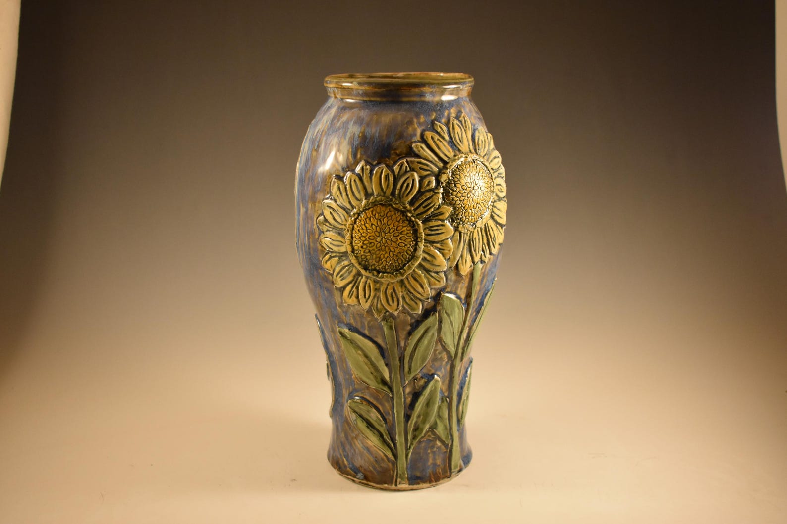 Craftsman Style Vase, Sunflower, by Hog Hill Pottery, Arts and Craft ...