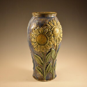 Craftsman Style Vase, Sunflower, by Hog Hill Pottery, Arts and Craft ...