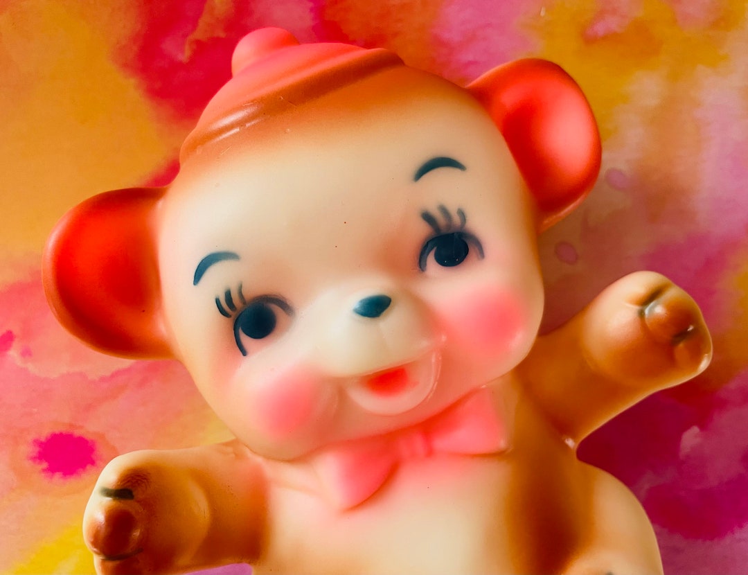 Vintage Bear Squeaky Toy Teddy Bear Squeak Bear Squeak - Etsy