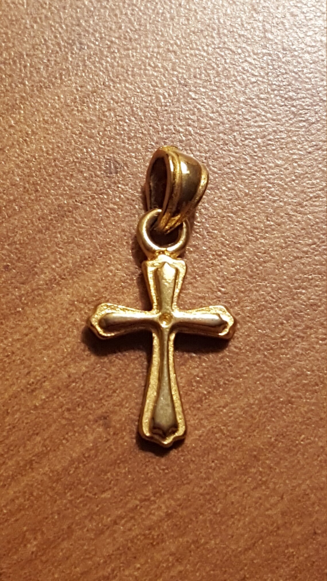 Vintage Small Goldtone Metal Cross Pendant - Etsy