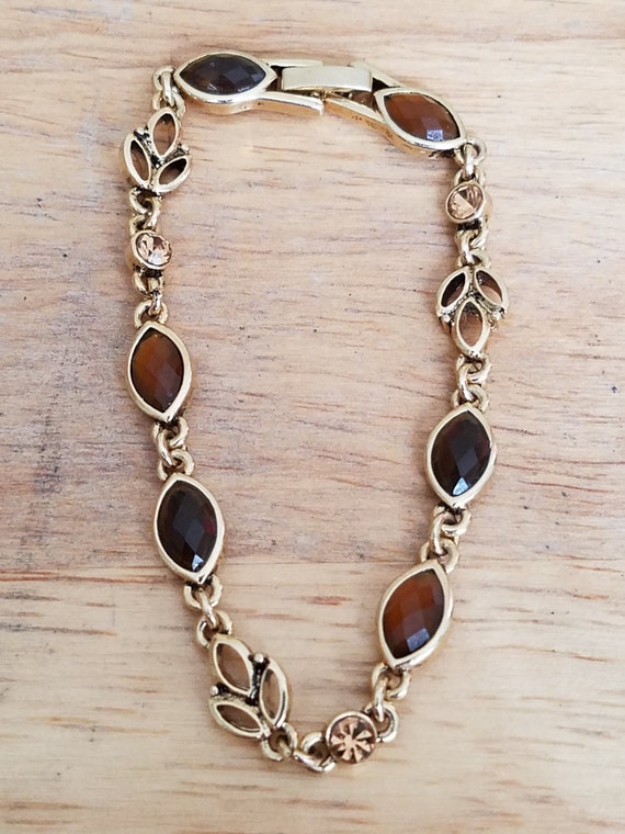 Vintage goldtone metallic brown - Gem Vintage goldtone metallic brown - Gem