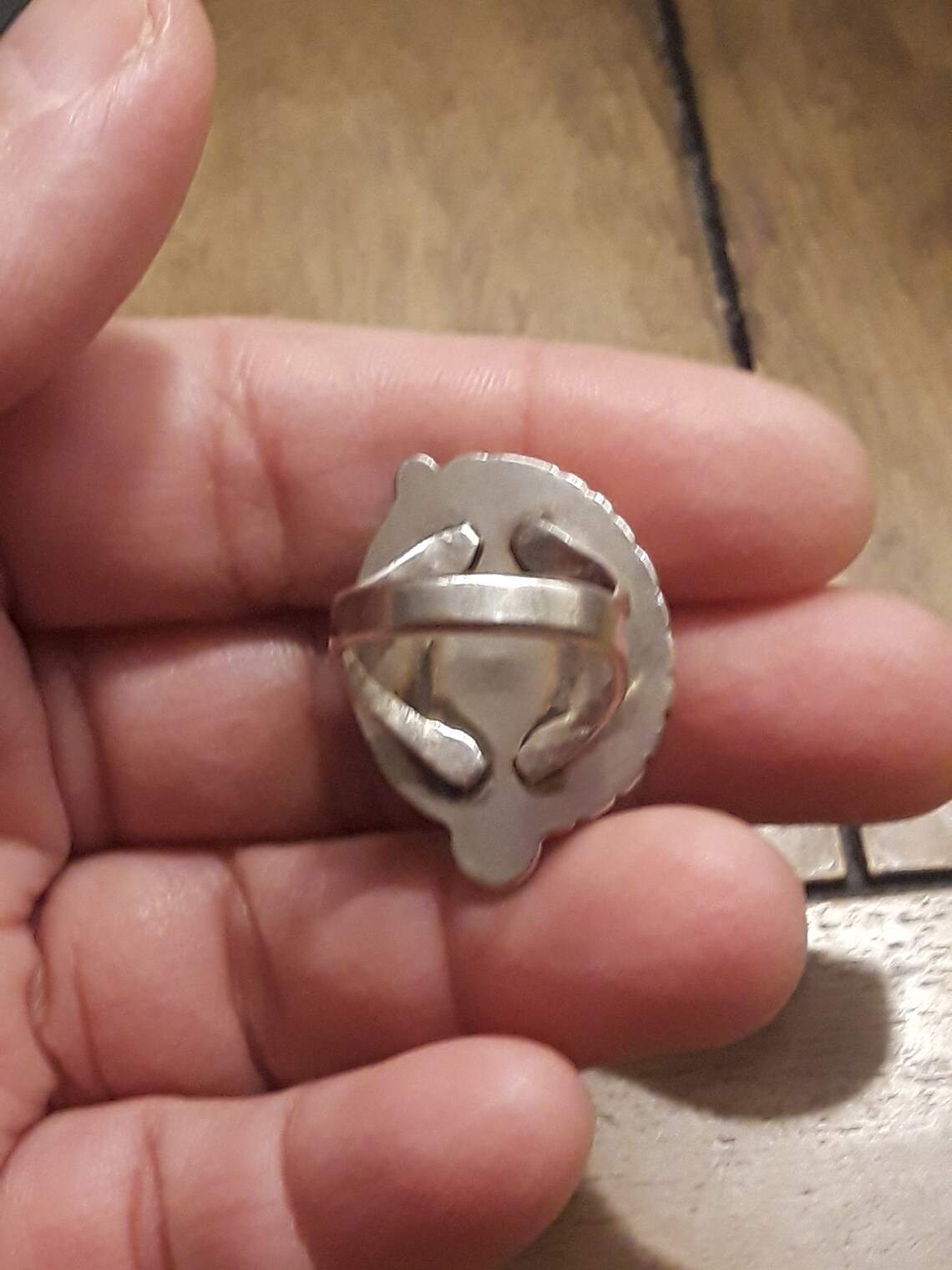 Beautiful Vintage Sterling Silver Gold Vermile Genuine Turquoise NATIVE ...