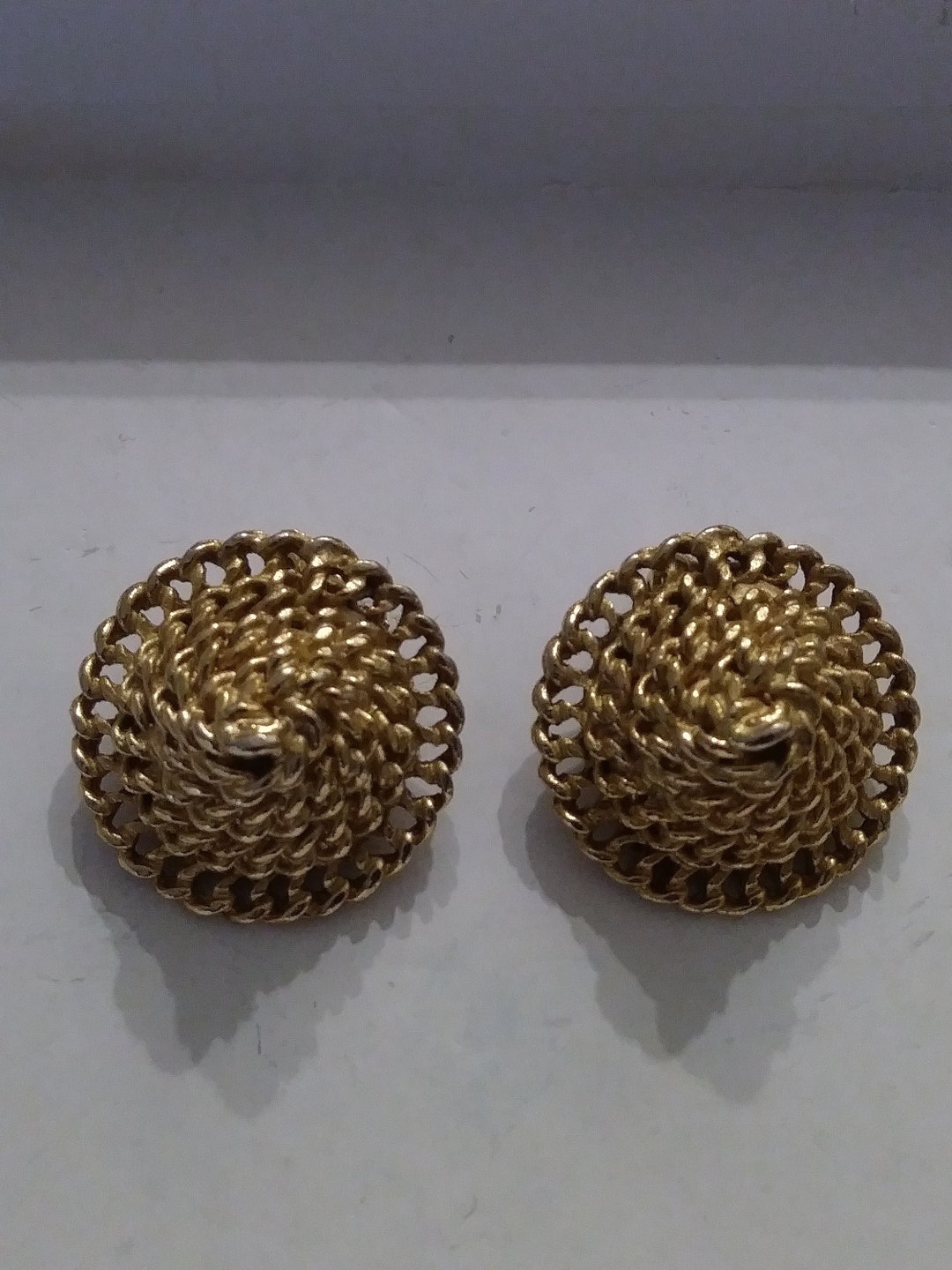 Beautiful Vintage Coro Round Rope Clip on Earrings - Etsy