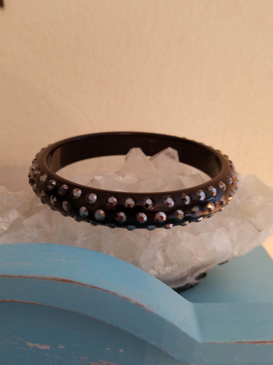 Beautiful Vintage 7 1/2 Inch Wrist Black Acrylic With Dark | Etsy