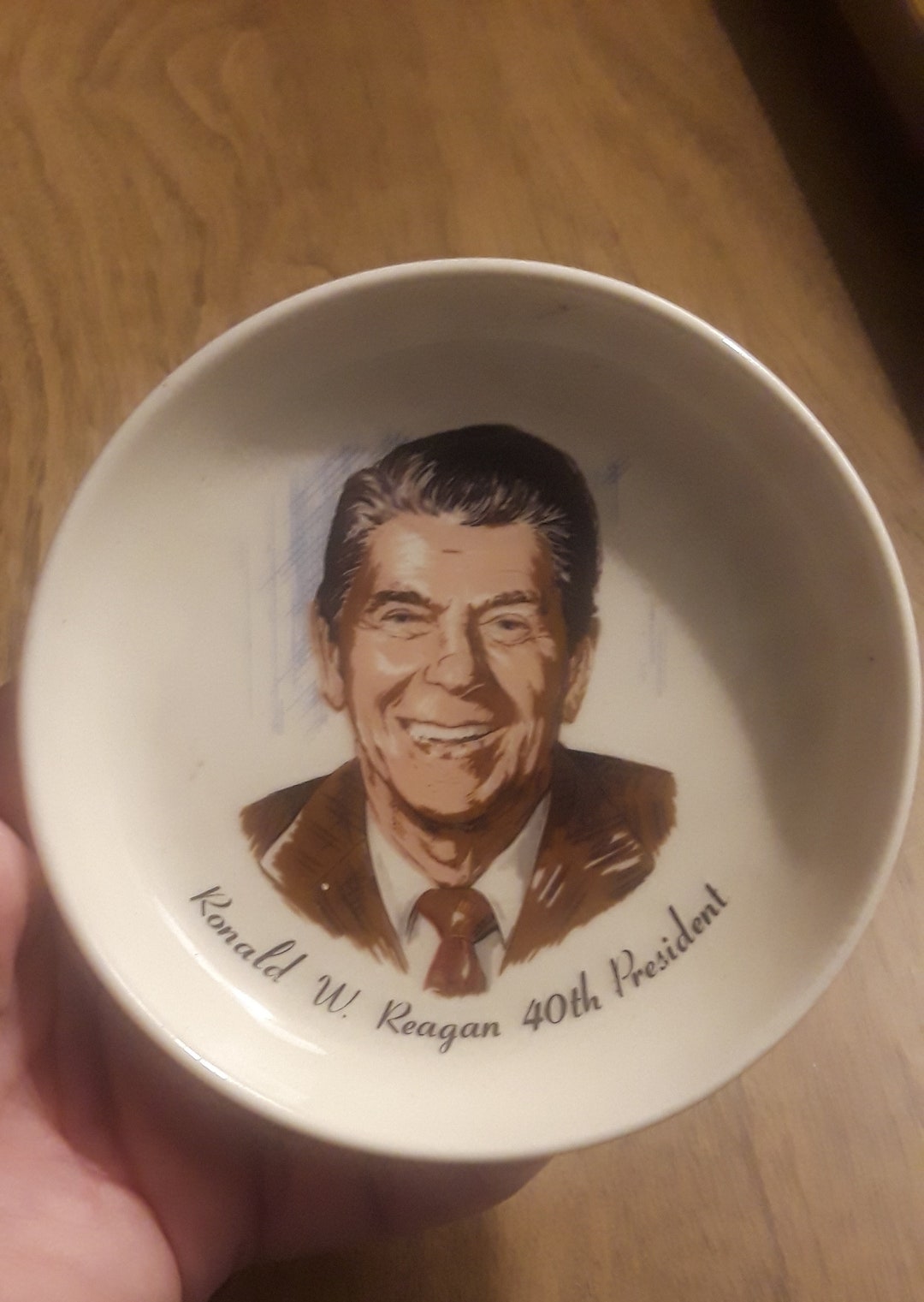Vintage Ceramic 4 × 4 Inch Small Commemerative Ronald Reagan 40th ...