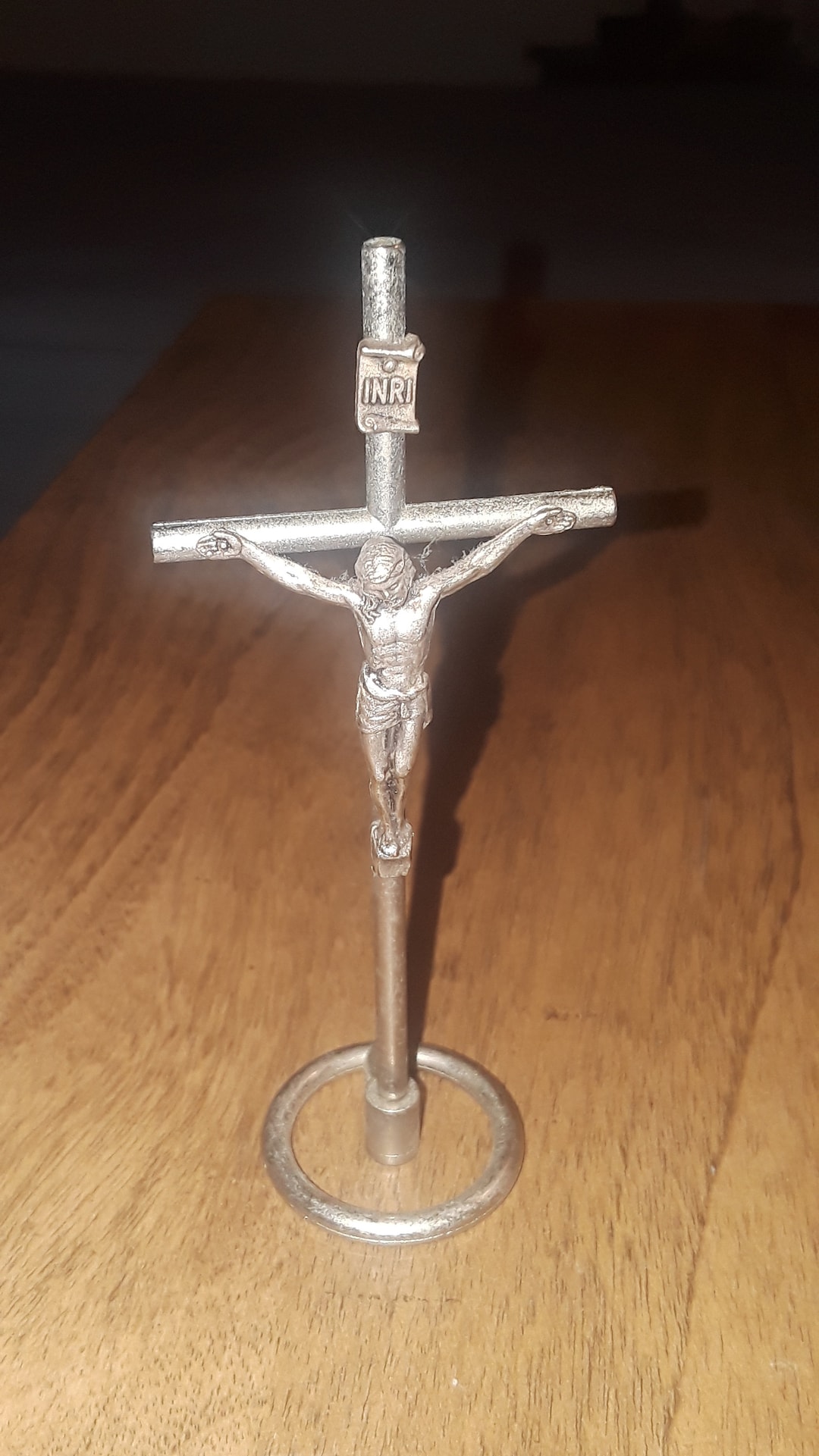 Vintage Silvertone Metal Jesus Christ on the Cross Crucifix Statue - Etsy