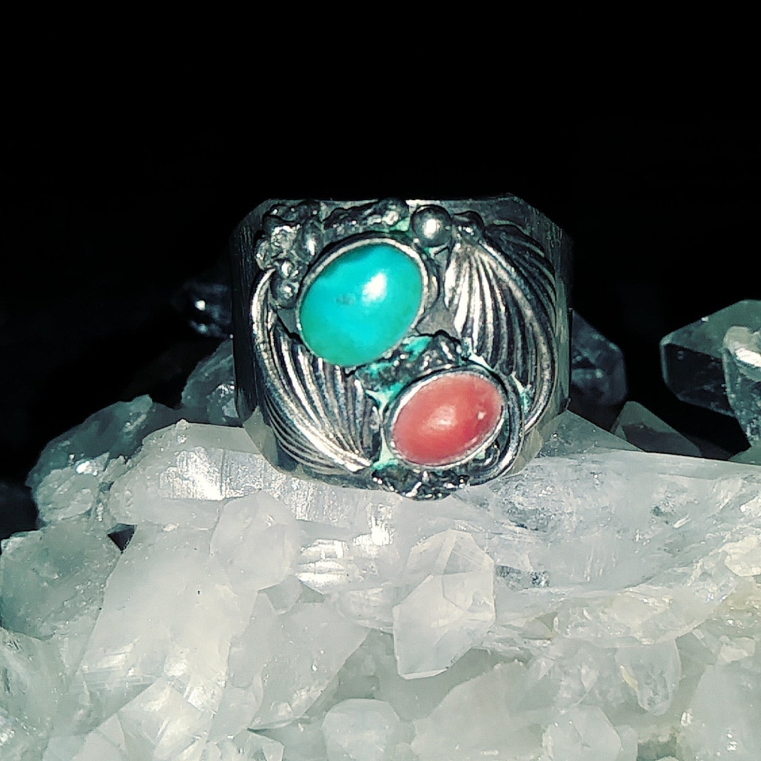 Vintage Archie Ganadonegro Native Ameican Navajo Indian Sterling Silver ...