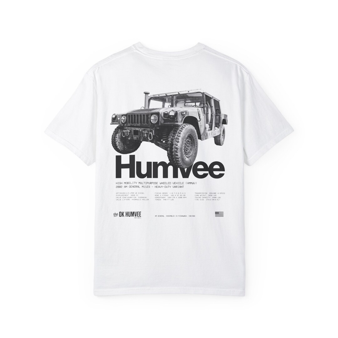 Humvee HMMWV Technical T-shirt - White - Etsy
