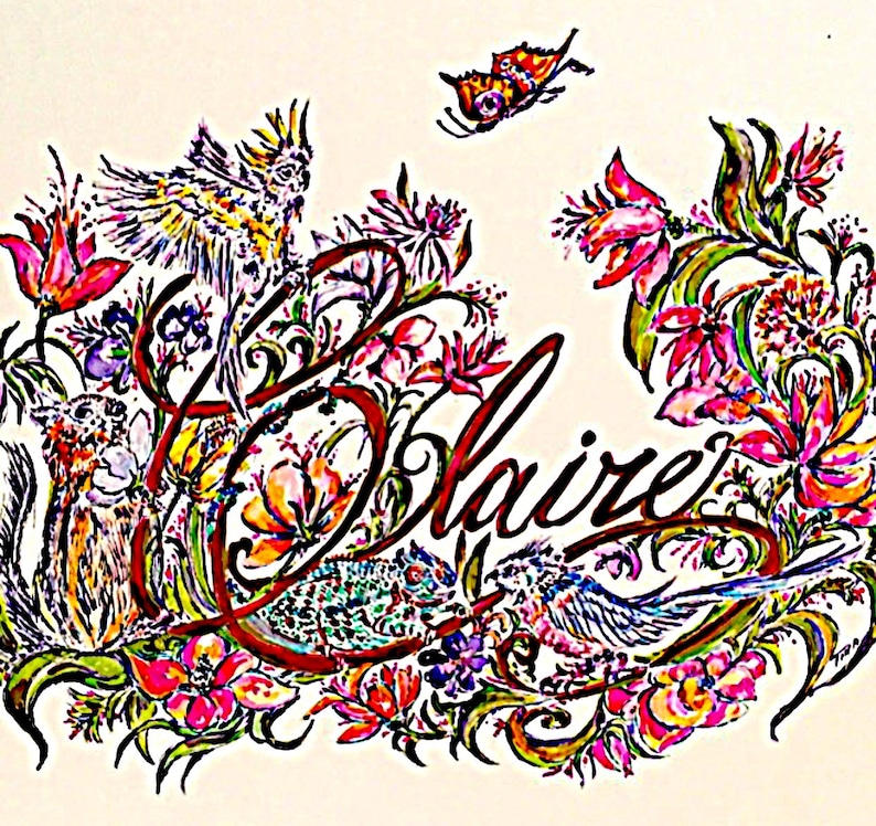 Name Art Examples: Personalized Names Created Individually - Etsy