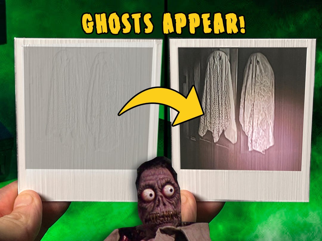 Beetlejuice no Feet Ghost Photo LIGHT REACTIVE Lithophane Lydia Deetz's ...