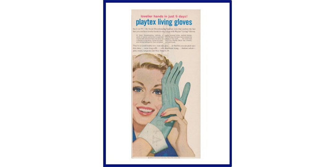 PLAYTEX LIVING GLOVES Original 1961 Vintage Color Print Advertisement ...