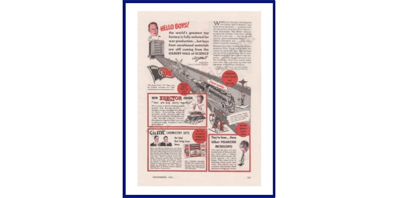 A. C. Gilbert Company Original 1943 Vintage Print | Etsy