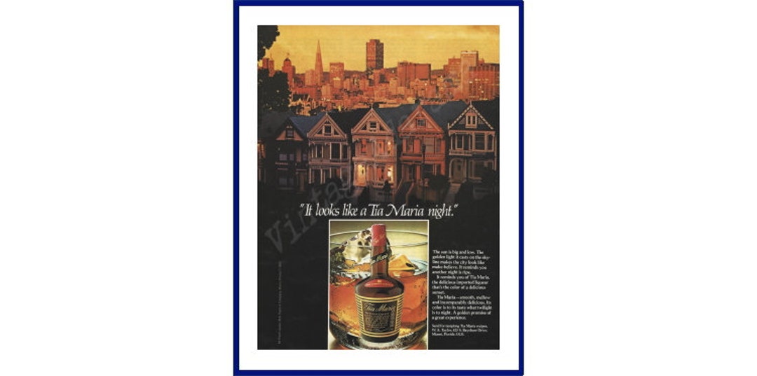 TIA MARIA COFFEE Liqueur Original 1981 Vintage Color Print ...