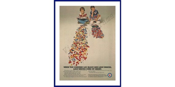 LOC BLOCS Children's Toy Original 1980 Vintage Color Print | Etsy