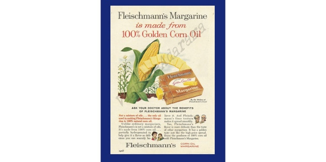 Fleischmann's Margarine Original 1961 Vintage Color Print | Etsy