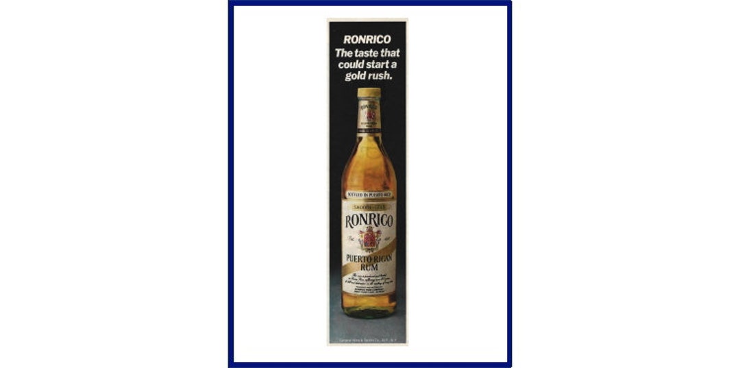 RONRICO PUERTO RICAN Rum Original 1981 Vintage Color Print ...
