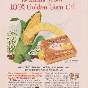 Fleischmann's Margarine Original 1961 Vintage Color Print Advertisement ...