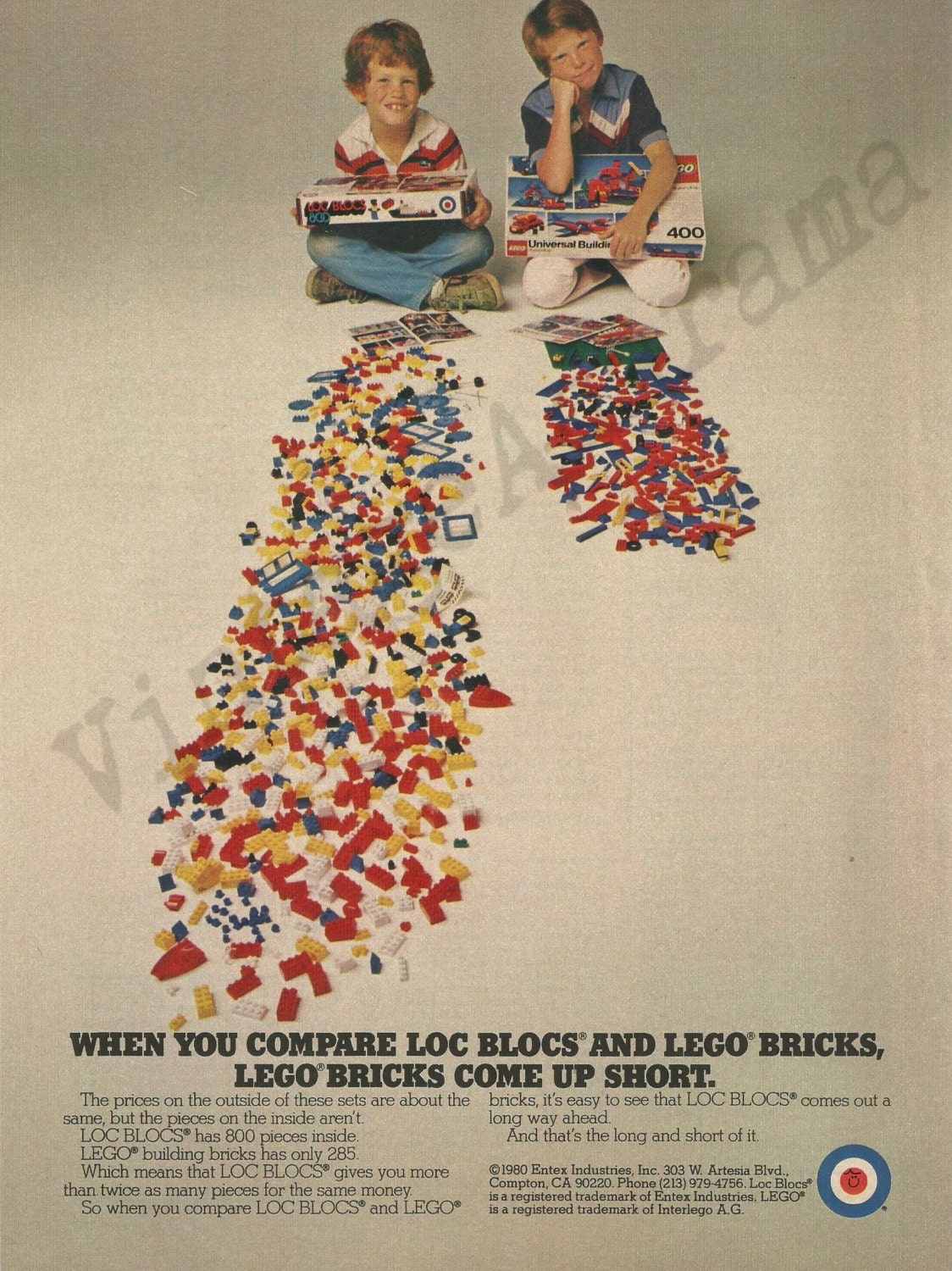 LOC BLOCS Children's Toy Original 1980 Vintage Color Print ...