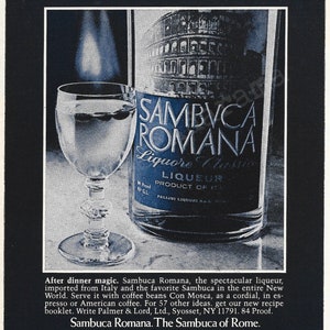 SAMBUCA ROMANA LIQUEUR Original 1979 Vintage Color Print Advertisement ...