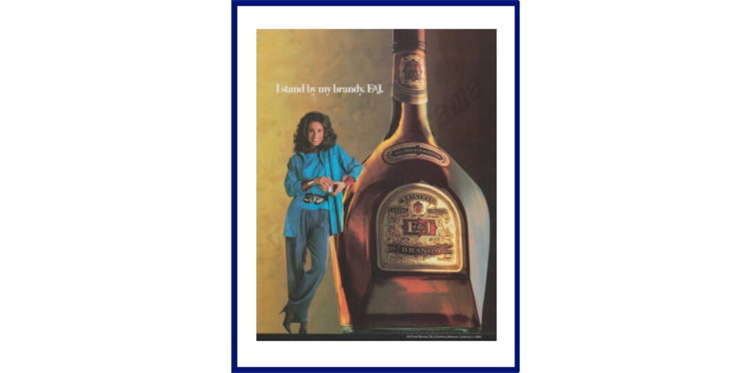 E & J BRANDY Original 1986 Vintage Color Print Advertisement i Stand by ...
