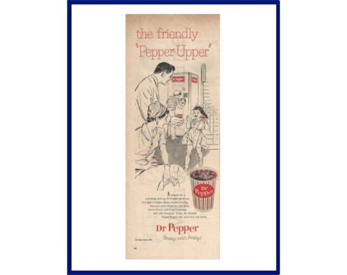 DR. PEPPER Soft Drink Original 1958 Vintage Print Advertisement - the ...