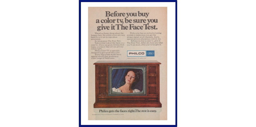 PHILCO COLOR Television Original 1968 Vintage Print Advertisement ...