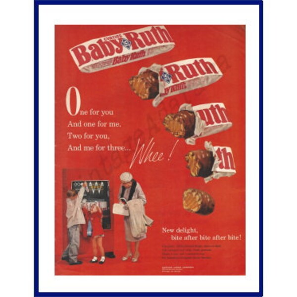 Baby Ruth Candy Bar - Etsy
