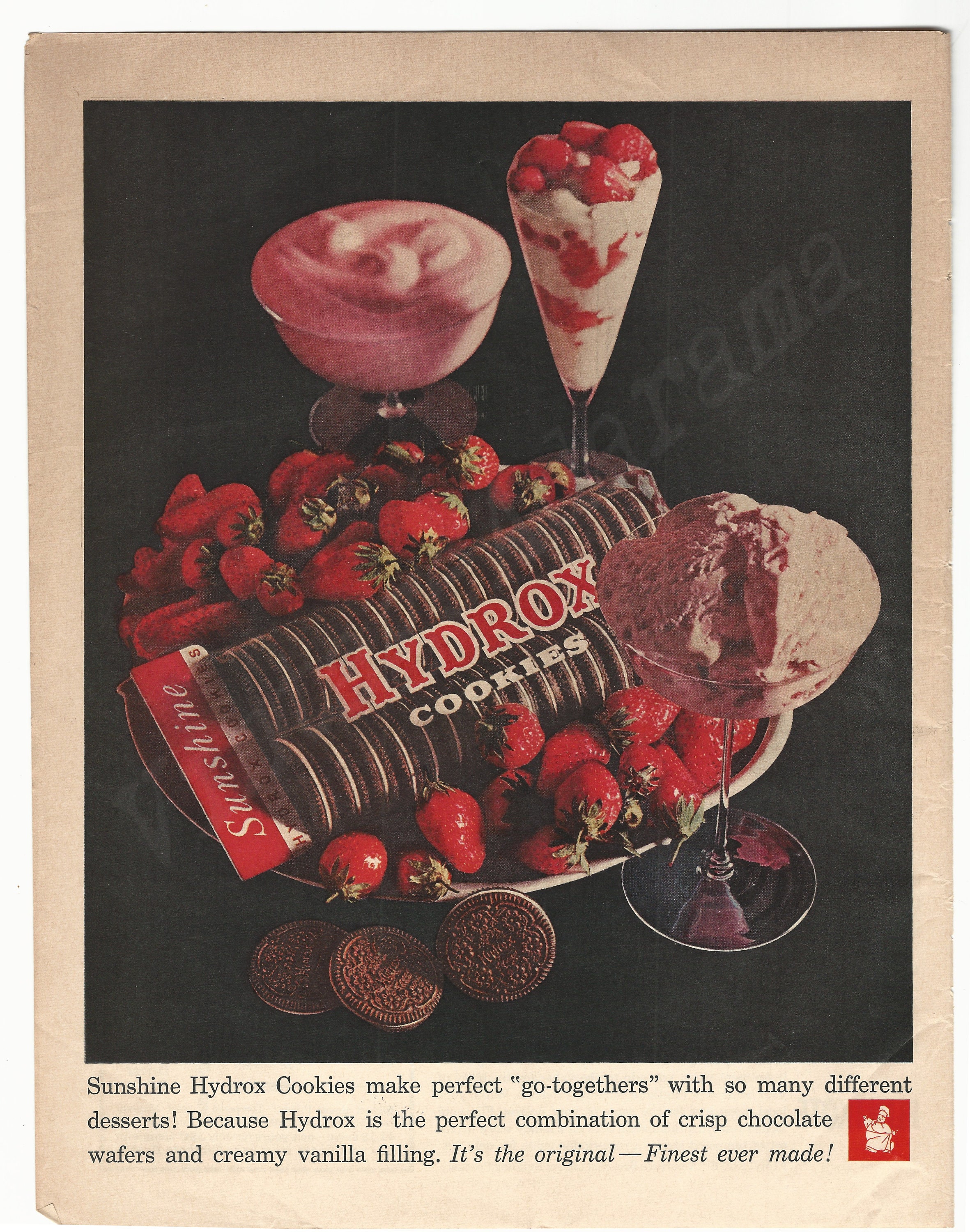 SUNSHINE HYDROX COOKIES Original 1961 Vintage Extra Large Color Print ...