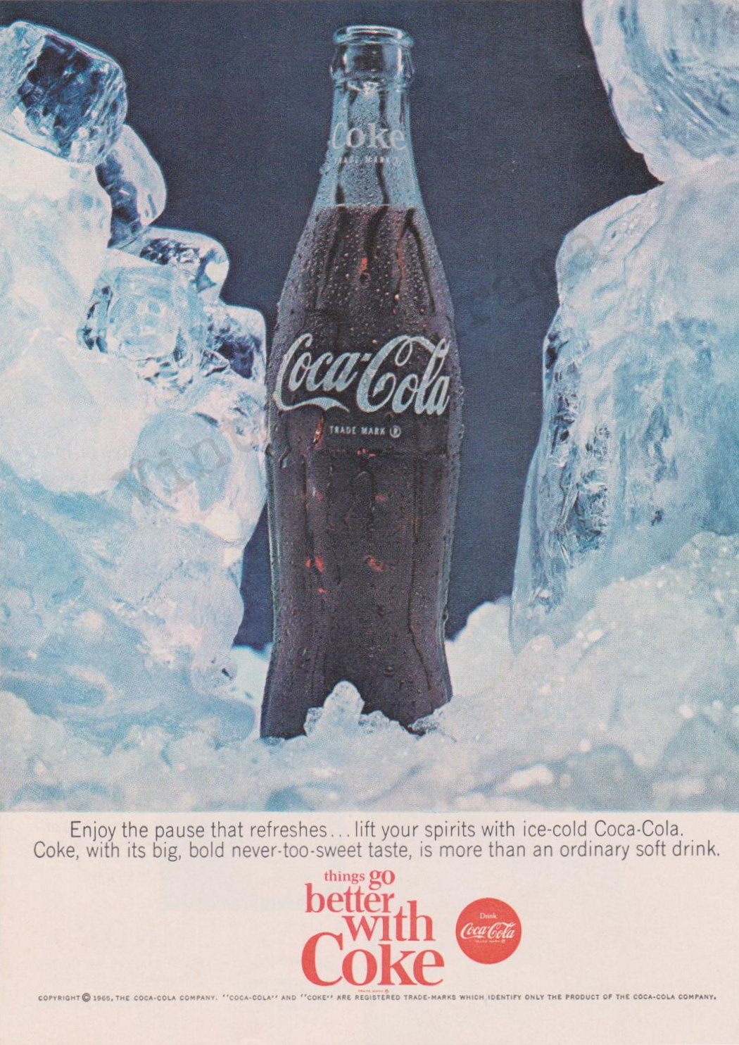 COCA-COLA Original 1965 Vintage Color Print Advertisement "things Go ...