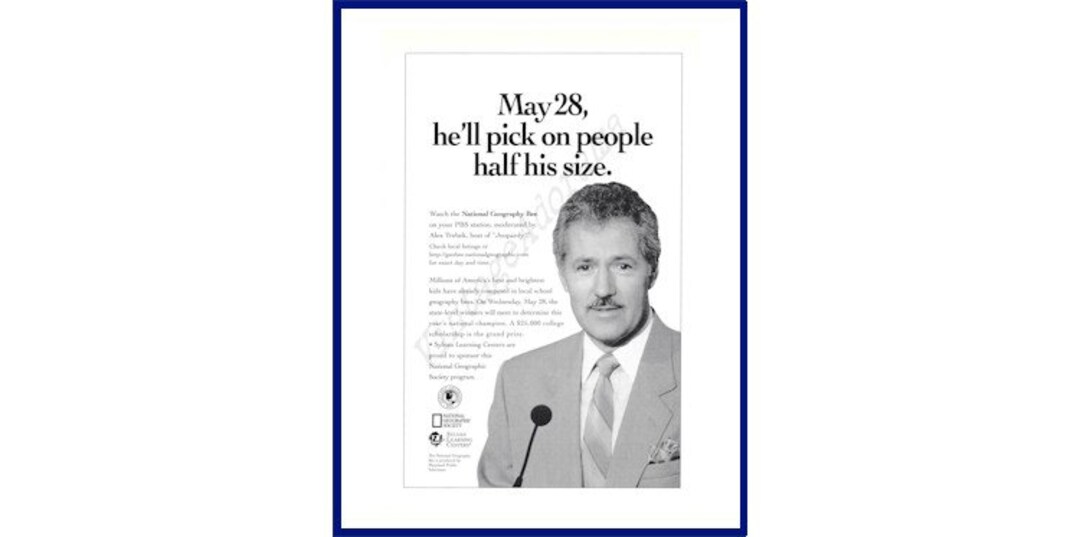 NATIONAL GEOGRAPHY BEE Original 1997 Vintage Black & White Print ...