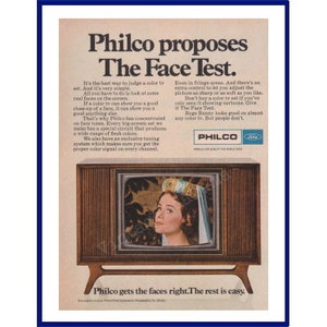 PHILCO COLOR Television Original 1968 Vintage Print - Etsy