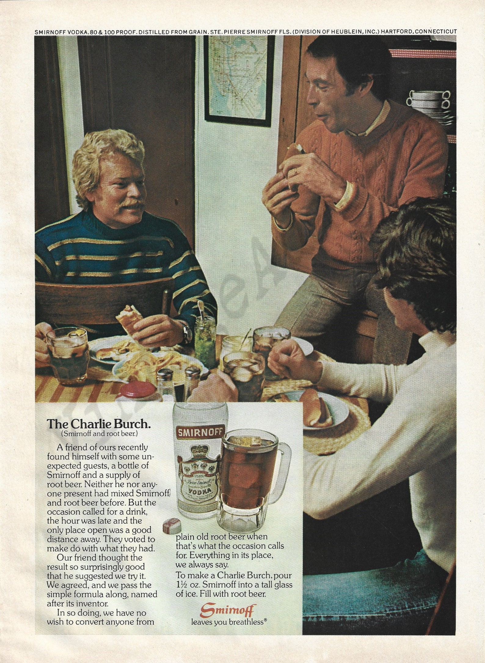 SMIRNOFF VODKA Original 1975 Vintage Color Print Advertisement "the ...
