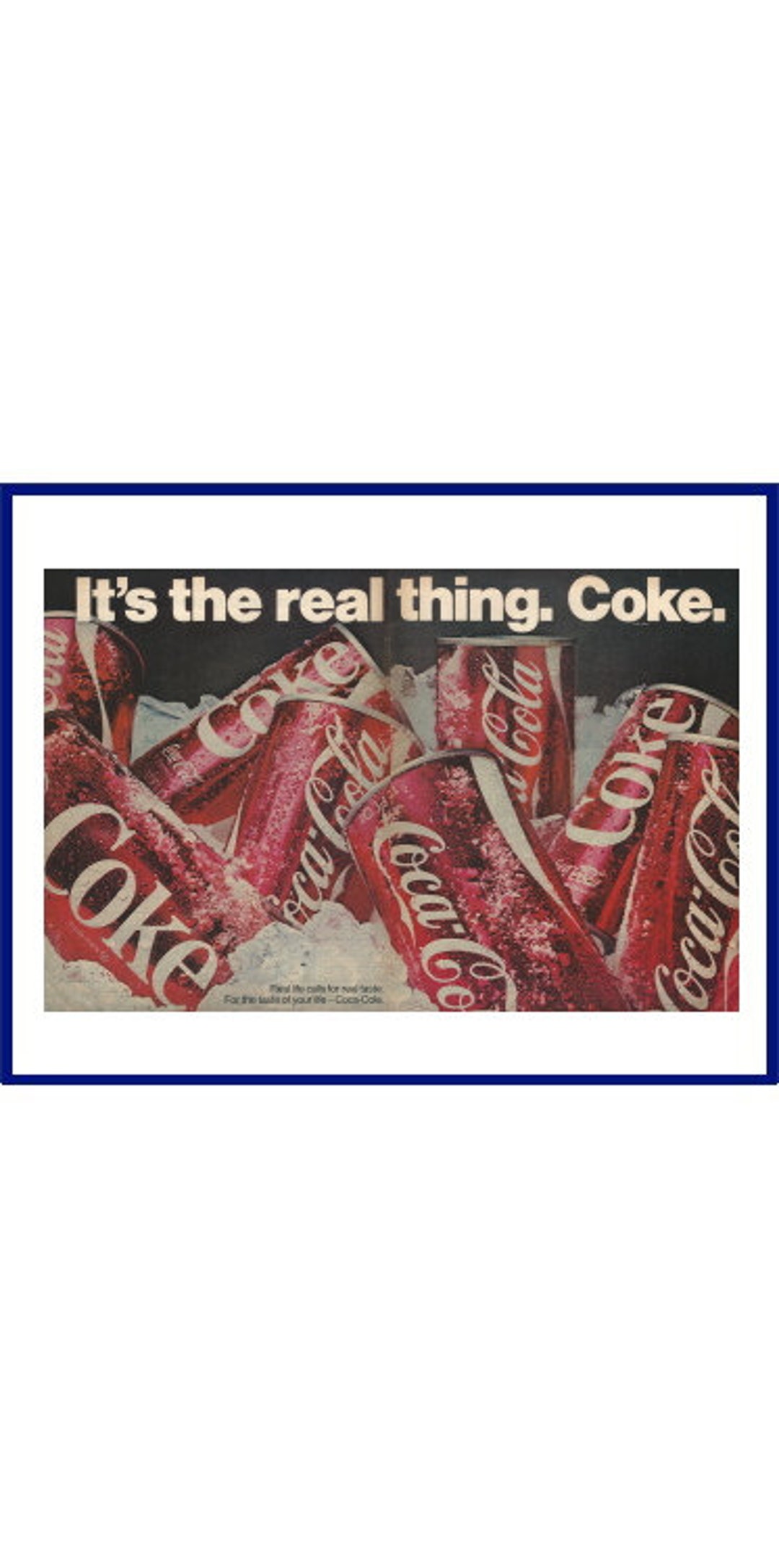 COCA-COLA Original 1970 Vintage Extra Large Color Print Advertisement ...