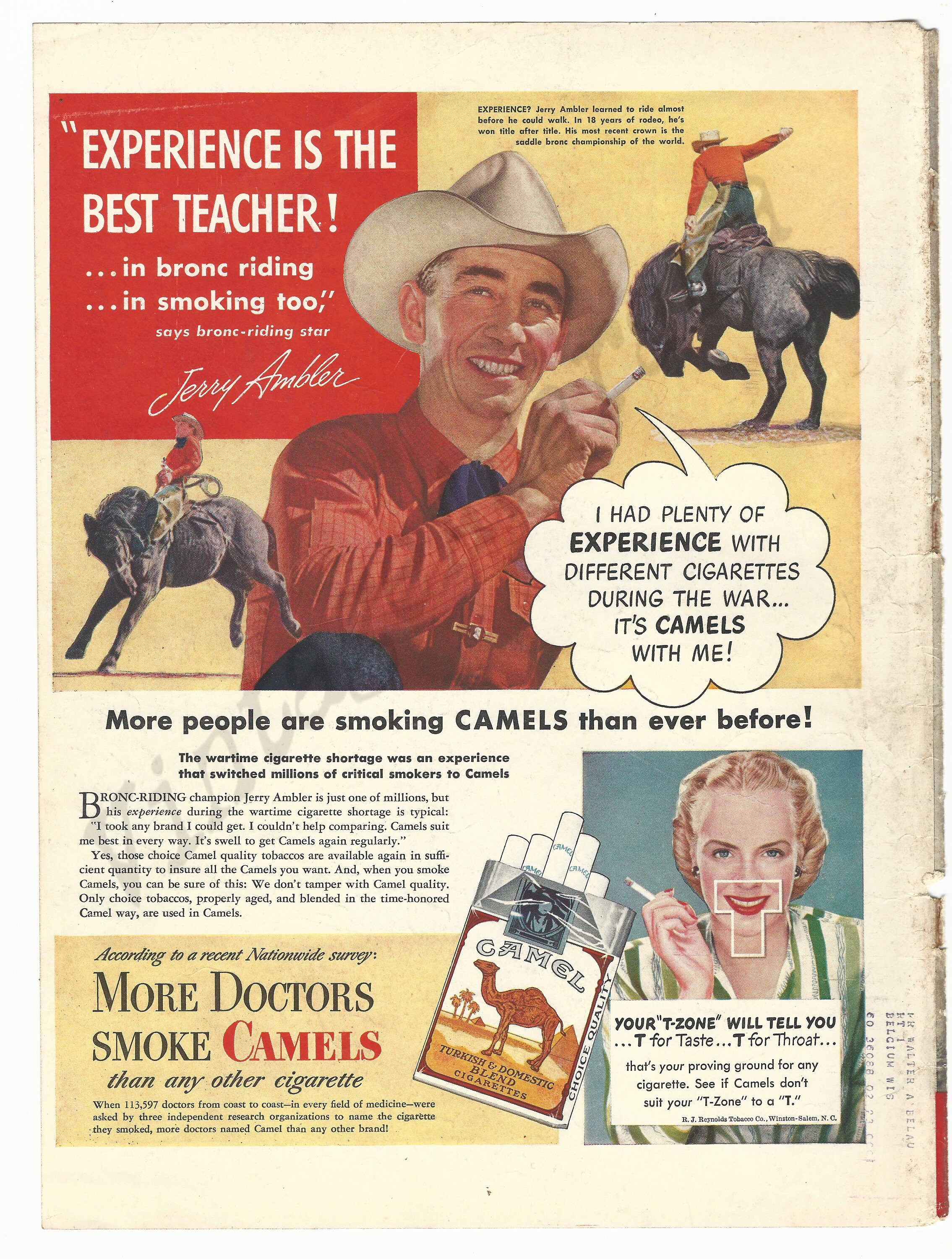 CAMEL CIGARETTES Original 1947 Vintage Extra Large Color Print - Etsy