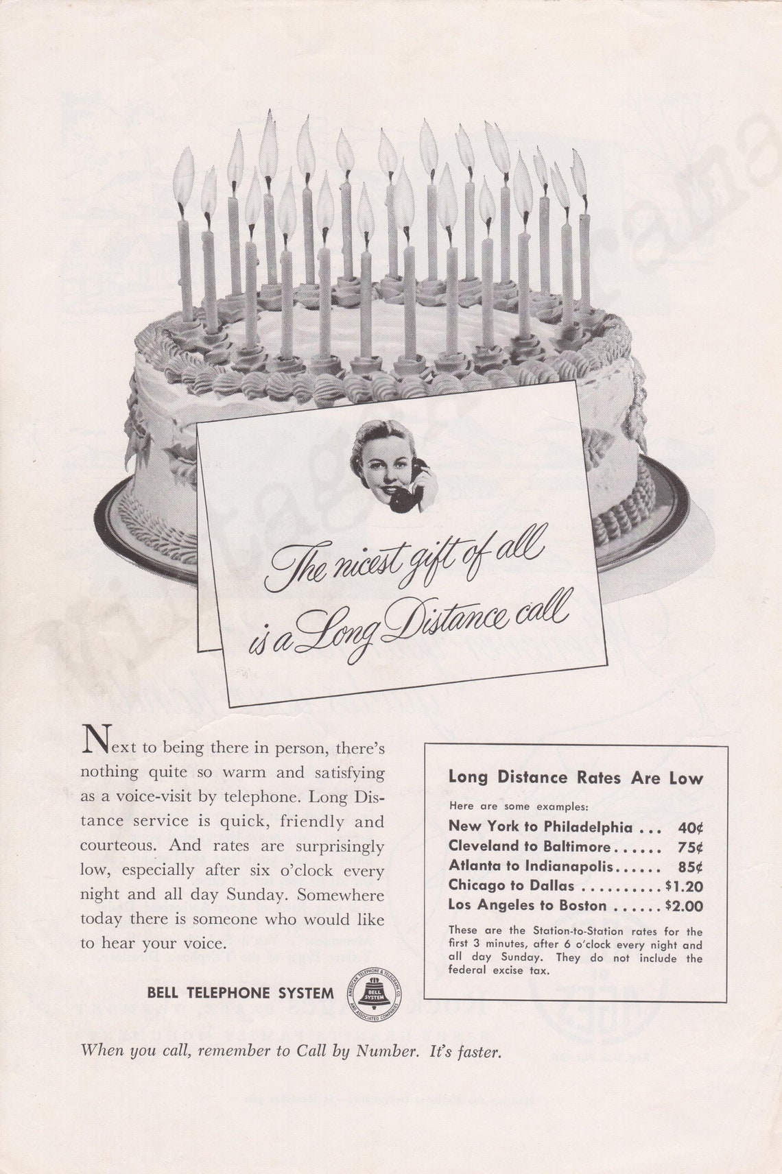 BELL TELEPHONE SYSTEM Original 1954 Vintage Print Advertisement ...