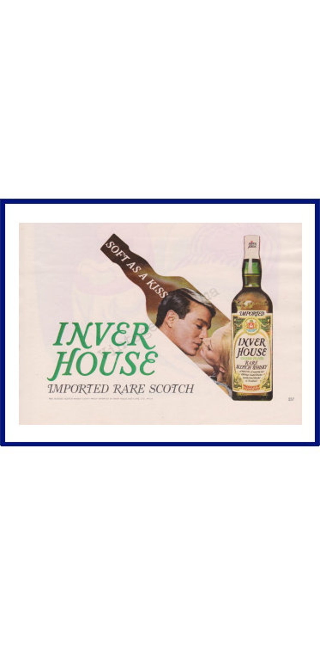 INVER HOUSE SCOTCH Whisky Original 1970 Vintage Color Print - Etsy