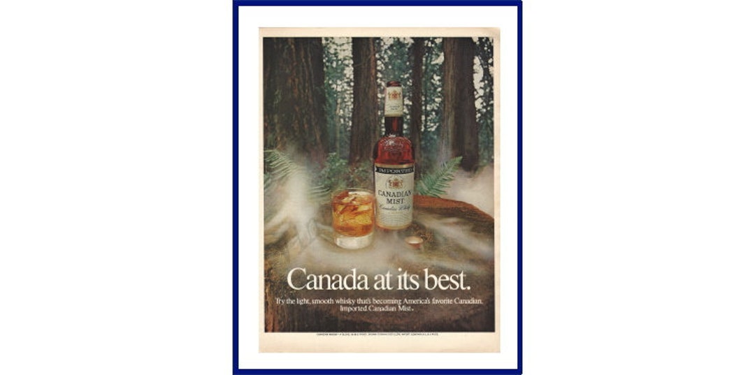 CANADIAN MIST WHISKY Original 1972 Vintage Extra Large Color Print ...