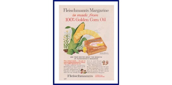 Fleischmann's Margarine Original 1961 Vintage Color Print - Etsy