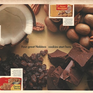 NABISCO COOKIES Original 1967 Vintage Extra Large Color Print ...