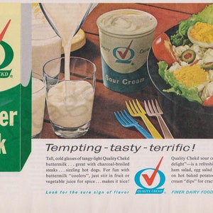 QUALITY CHEKD Butter Milk & Sour Cream Original 1962 Vintage Color ...