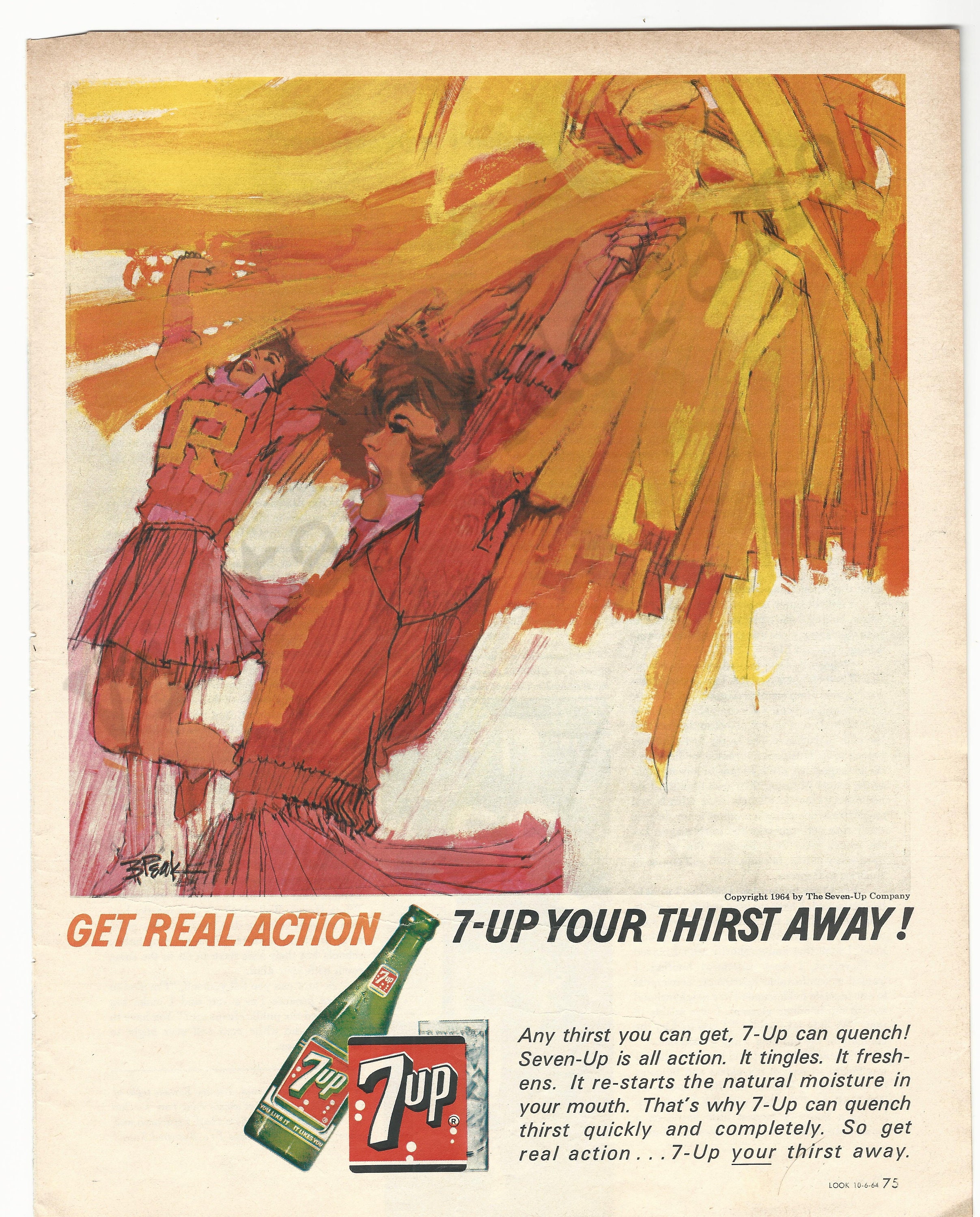 SEVEN-UP Original 1964 Vintage Extra Large Color Print Advertisement ...