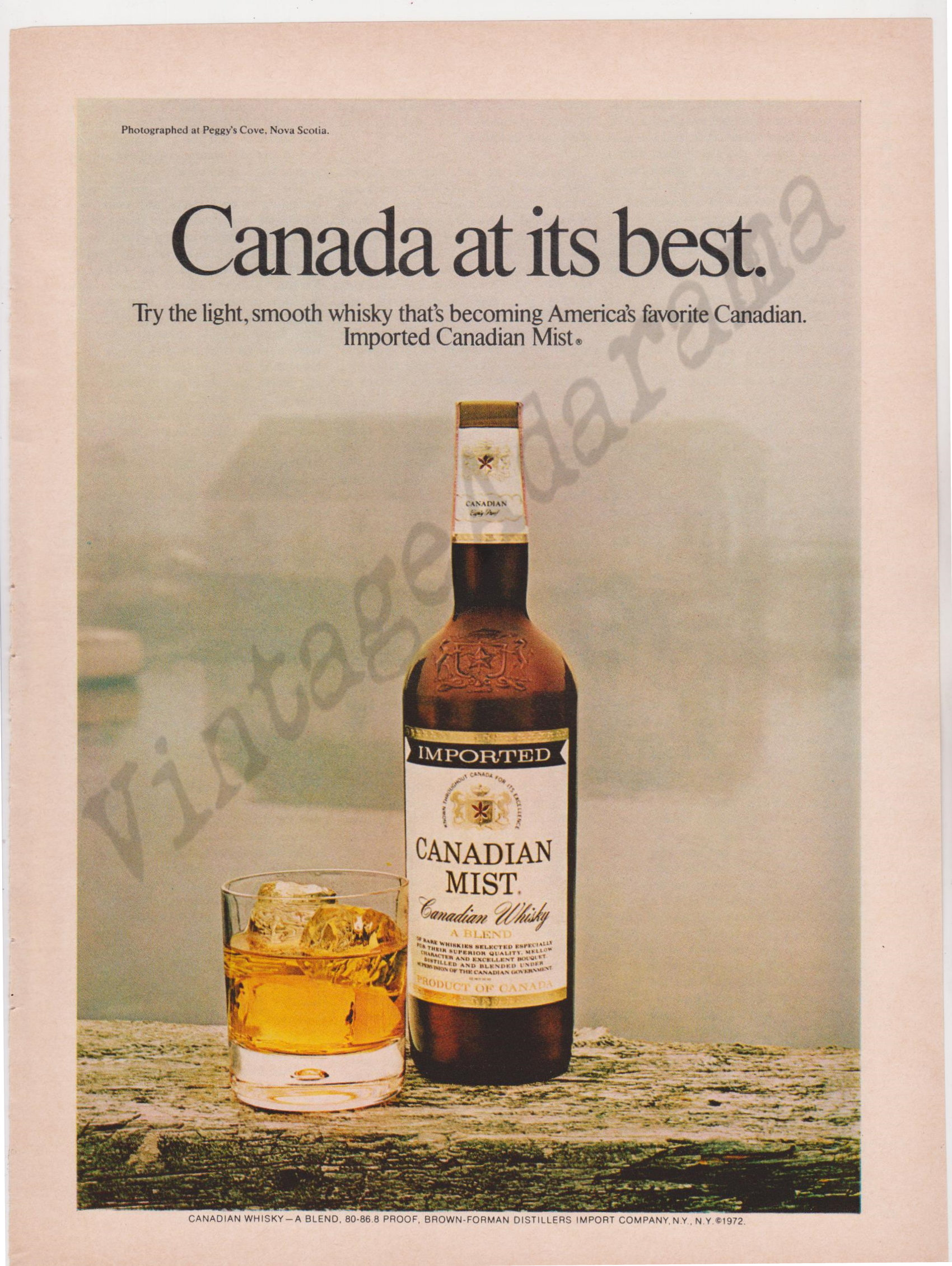 CANADIAN MIST WHISKY Original 1972 Vintage Color Print Advertisement ...