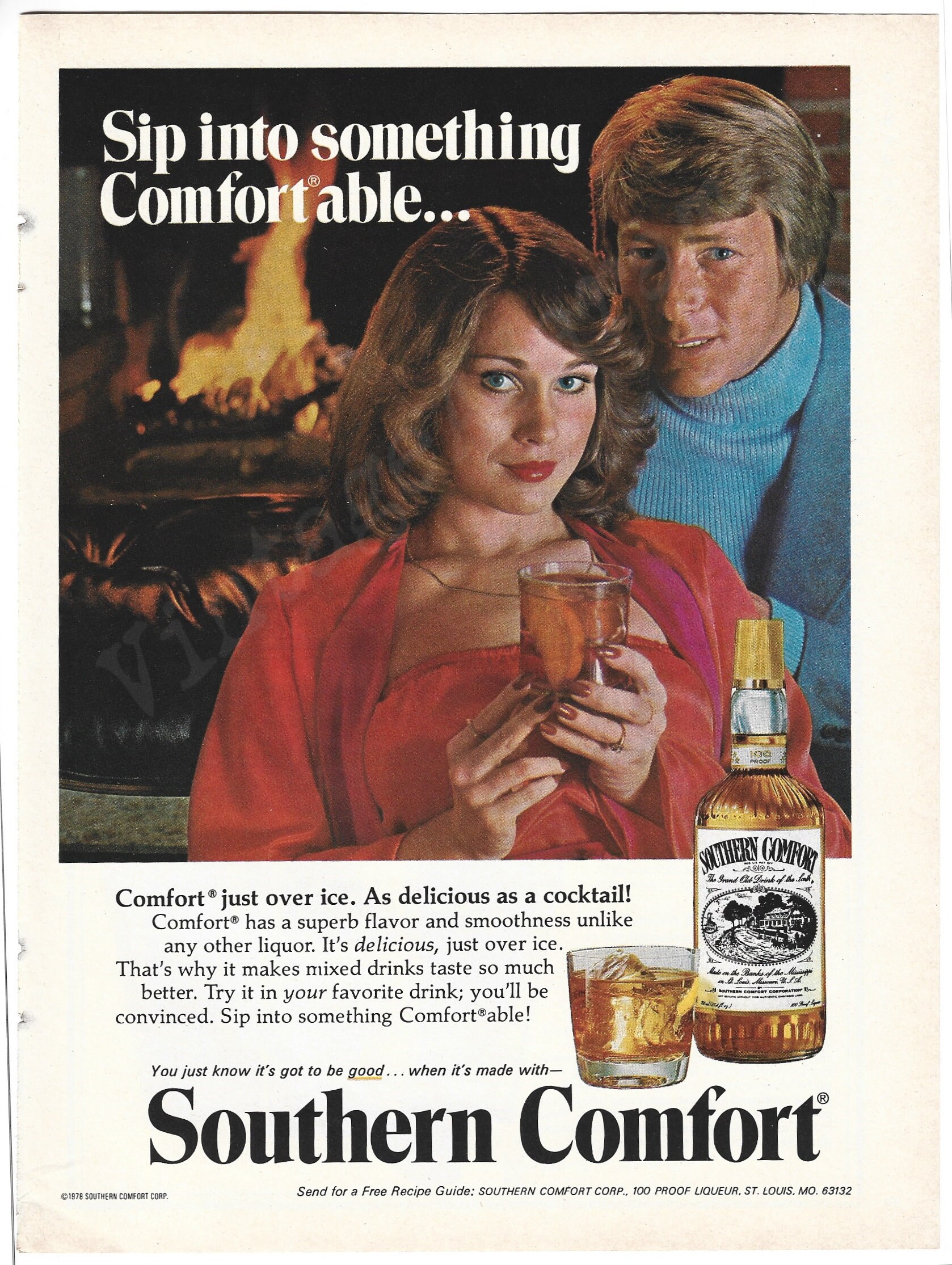 SOUTHERN COMFORT LIQUEUR Original 1979 Vintage Color Print ...