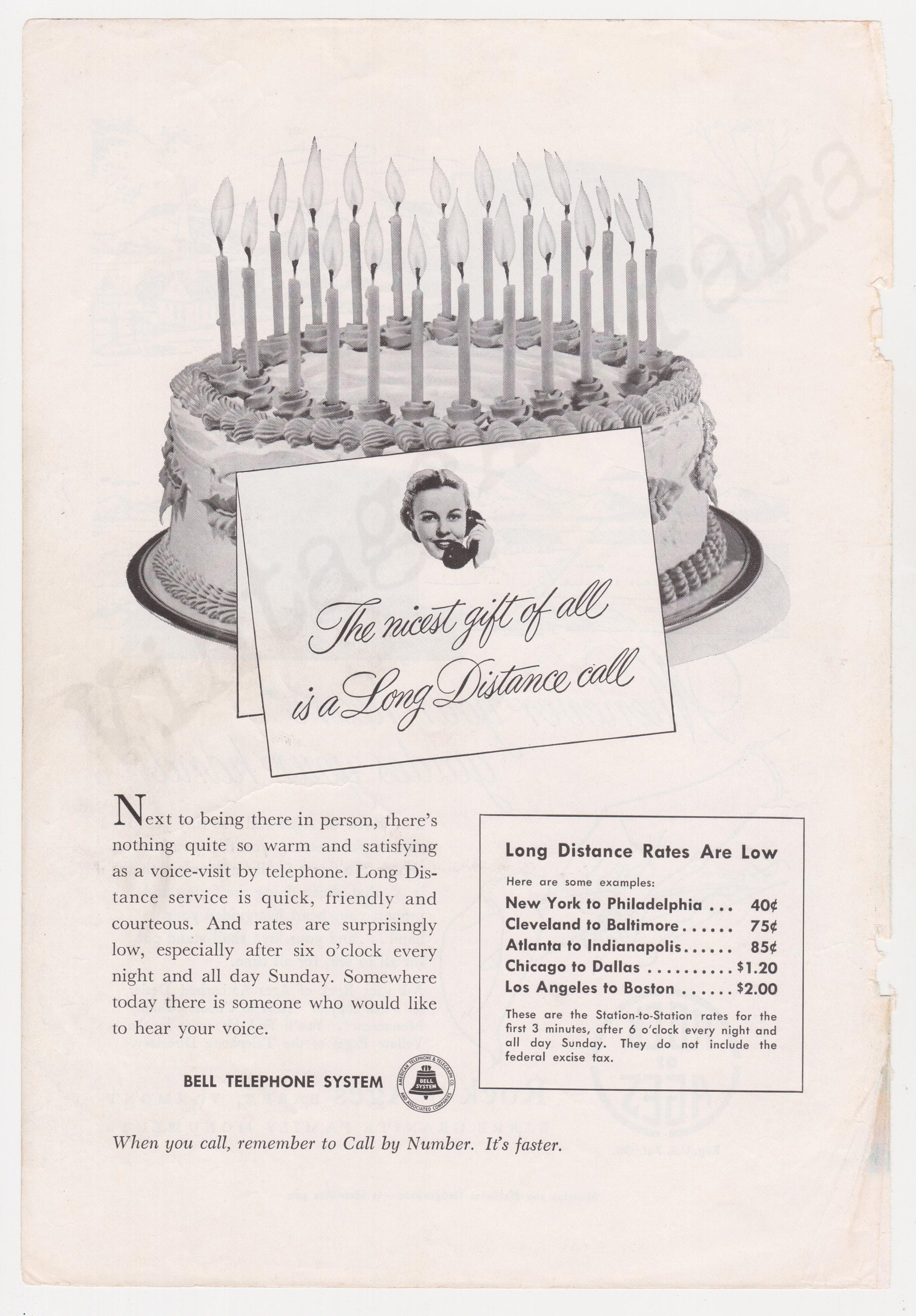 BELL TELEPHONE SYSTEM Original 1954 Vintage Print Advertisement ...