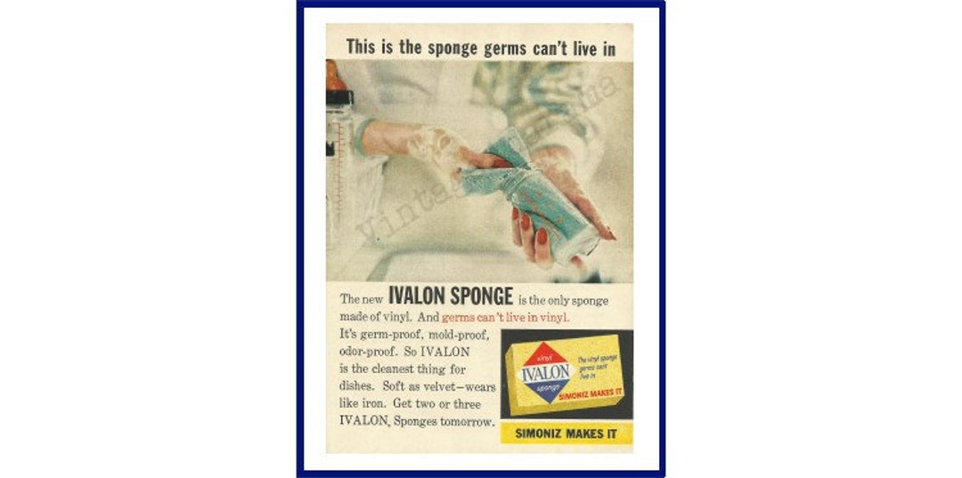 IVALON SPONGE Original 1959 Vintage Print Color Print - Etsy