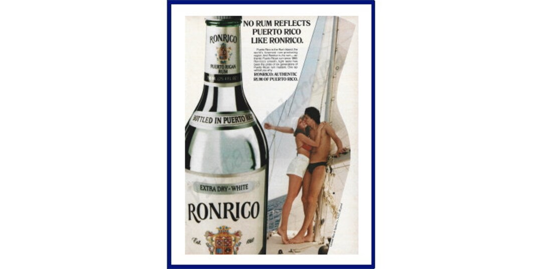 RONRICO PUERTO RICAN Rum Original 1980 Vintage Color Print ...